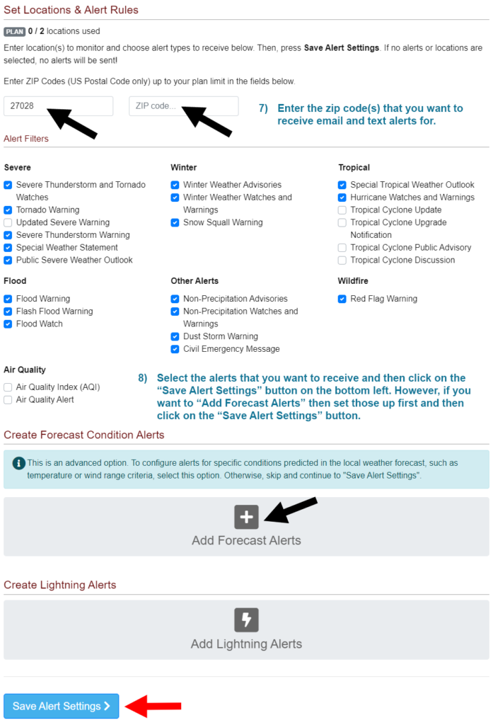How To Setup Your Wx Alert Settings – WxAlerts USA